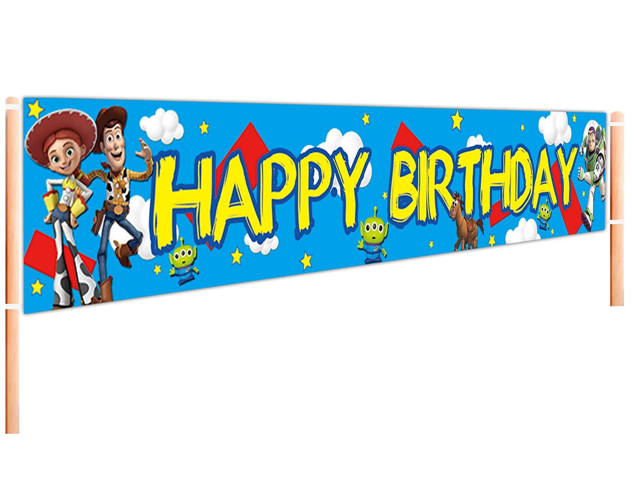 Large Toy Themed AJH3 Story Happy Birthday Banner Toy Themed Story ...