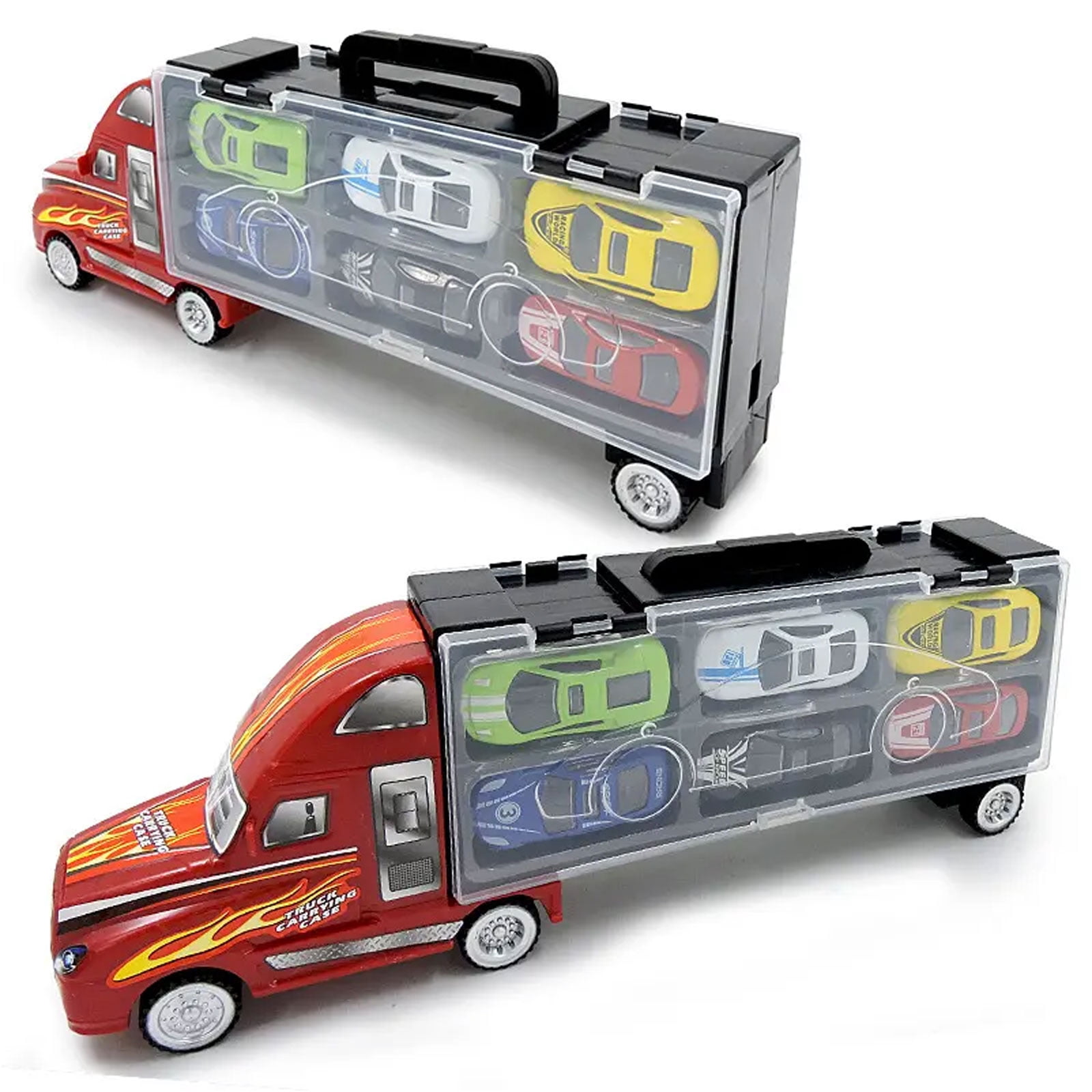 Large Toy Truck Transport Vehicle Set with 6 Metal Alloy Stylish ...