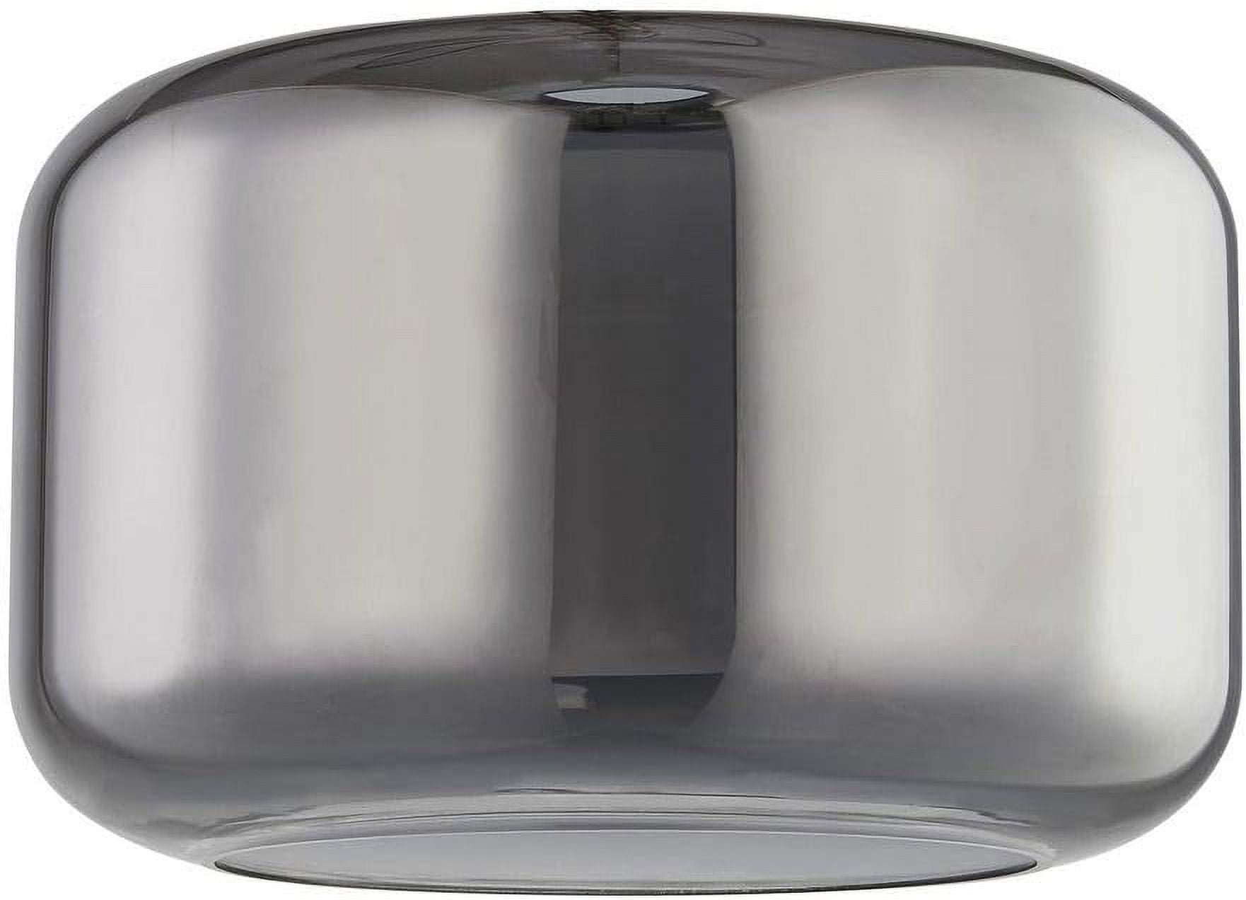 Large Transparent Smoke Drum Glass Shade with 2-Inch Fitter - Walmart.com