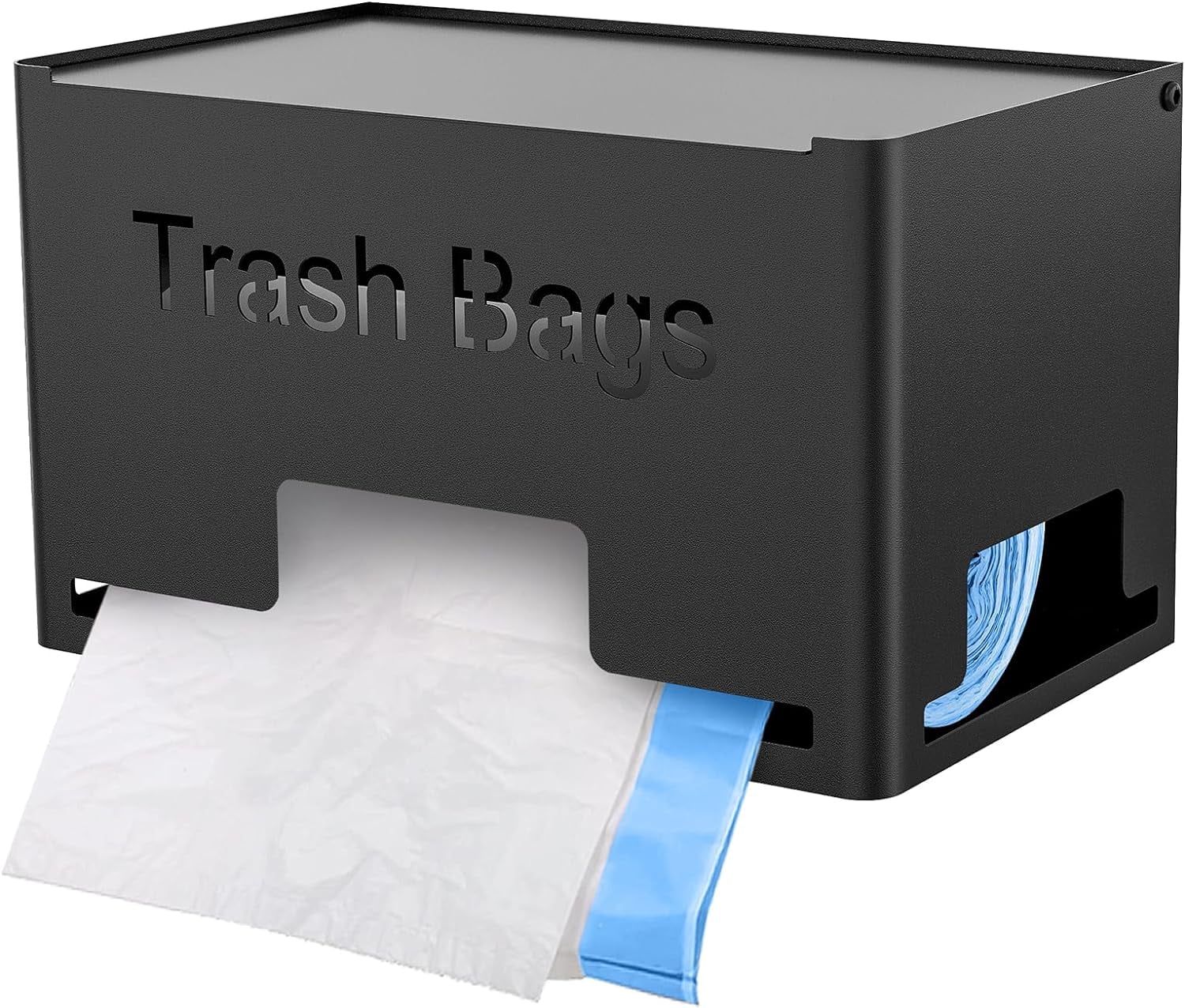 Large Trash Bag Holder Dispenser, Metal Garbage Bag Dispenser Roll ...