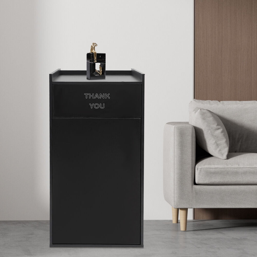 Large Trash Bin Cabinet W/ Tray Rack 40 Gallon For Cafeteria Coffee ...