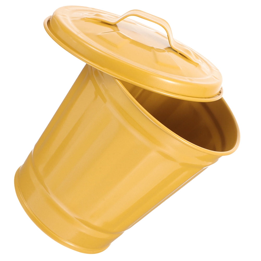 Large Trash Can Kitchen Table Garbage Container Vintage Waste Bin with ...