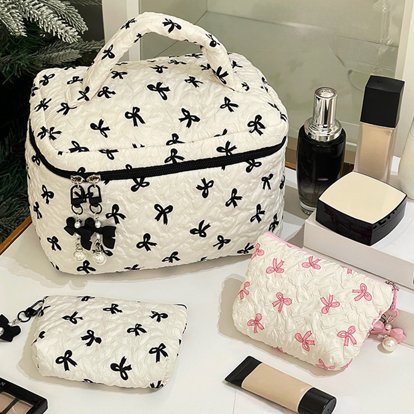 Large Travel Toiletry Bag Organizer with Brush Compartment, Expandable ...