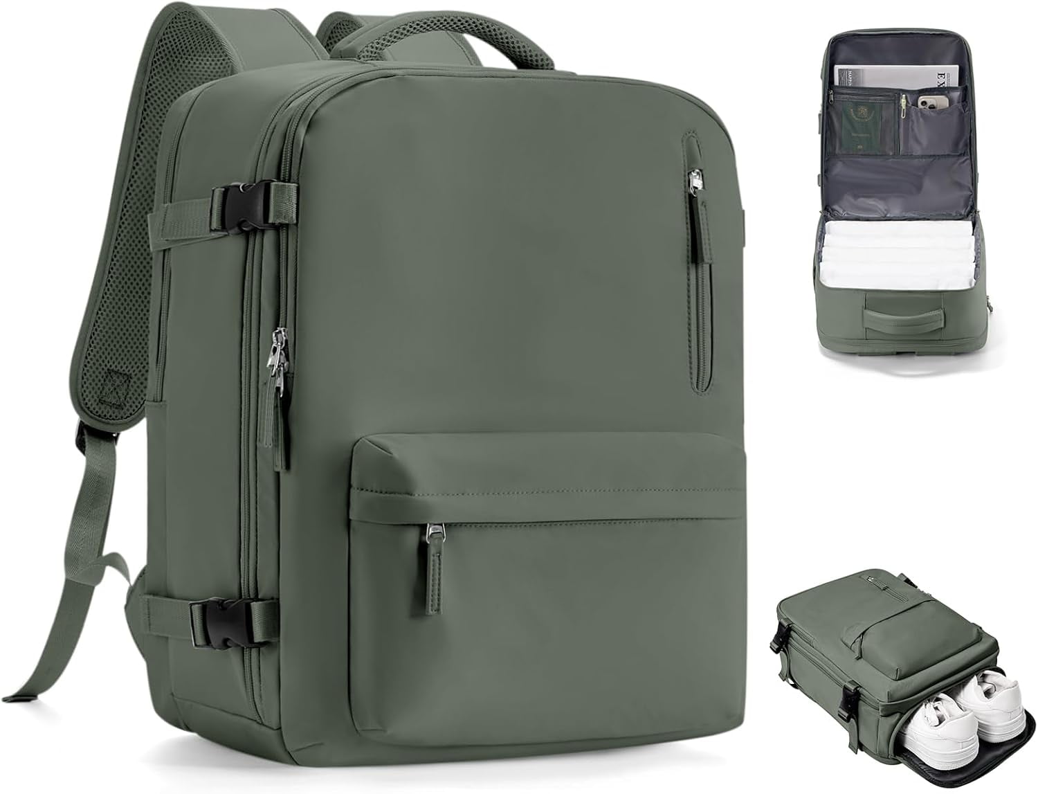 Large Travel Work Business Backpack Carry on flight Approved 17 Inch ...