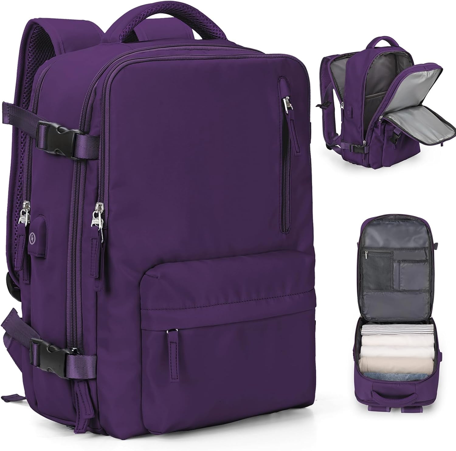 Large Travel Work Business Backpack Carry on flight Approved 17 Inch ...