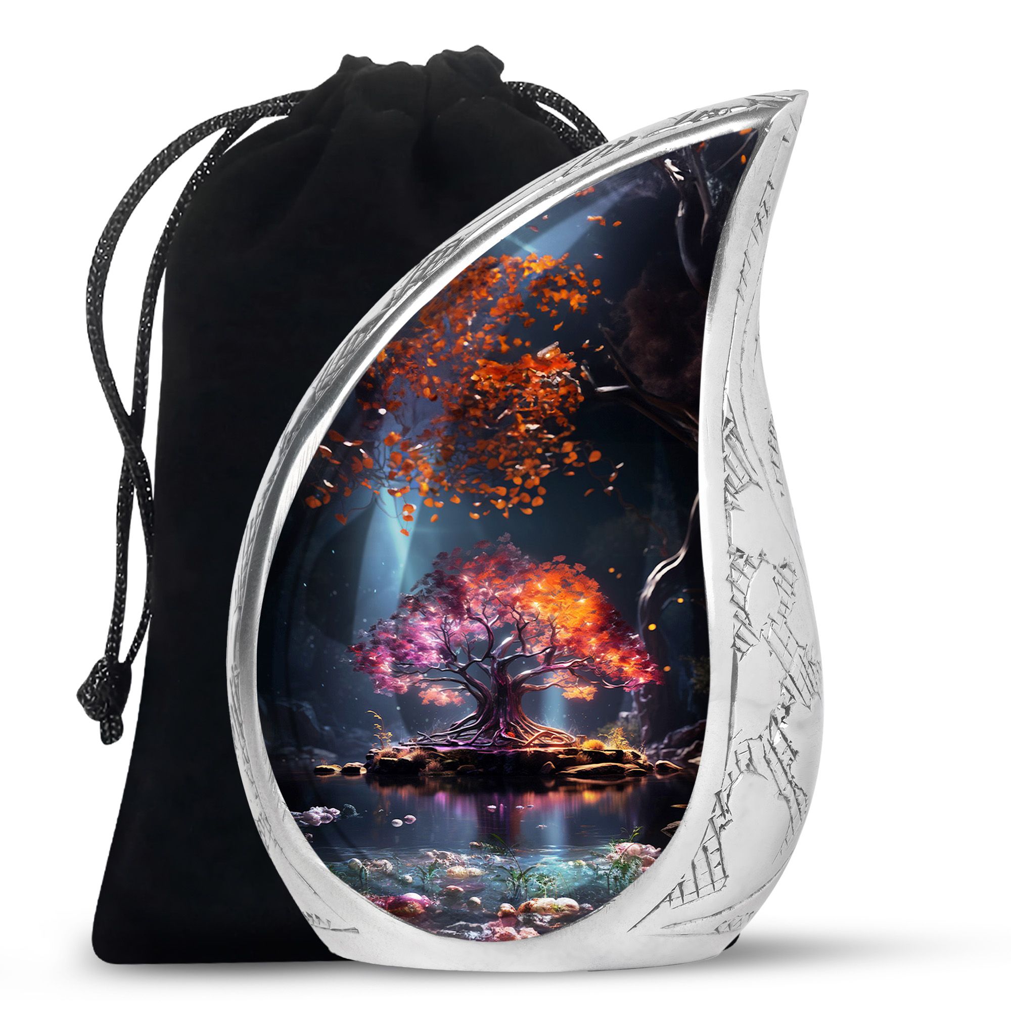 Large Tree of Life Urn, Teardrop Decorative Urn, Cremation Urns for ...