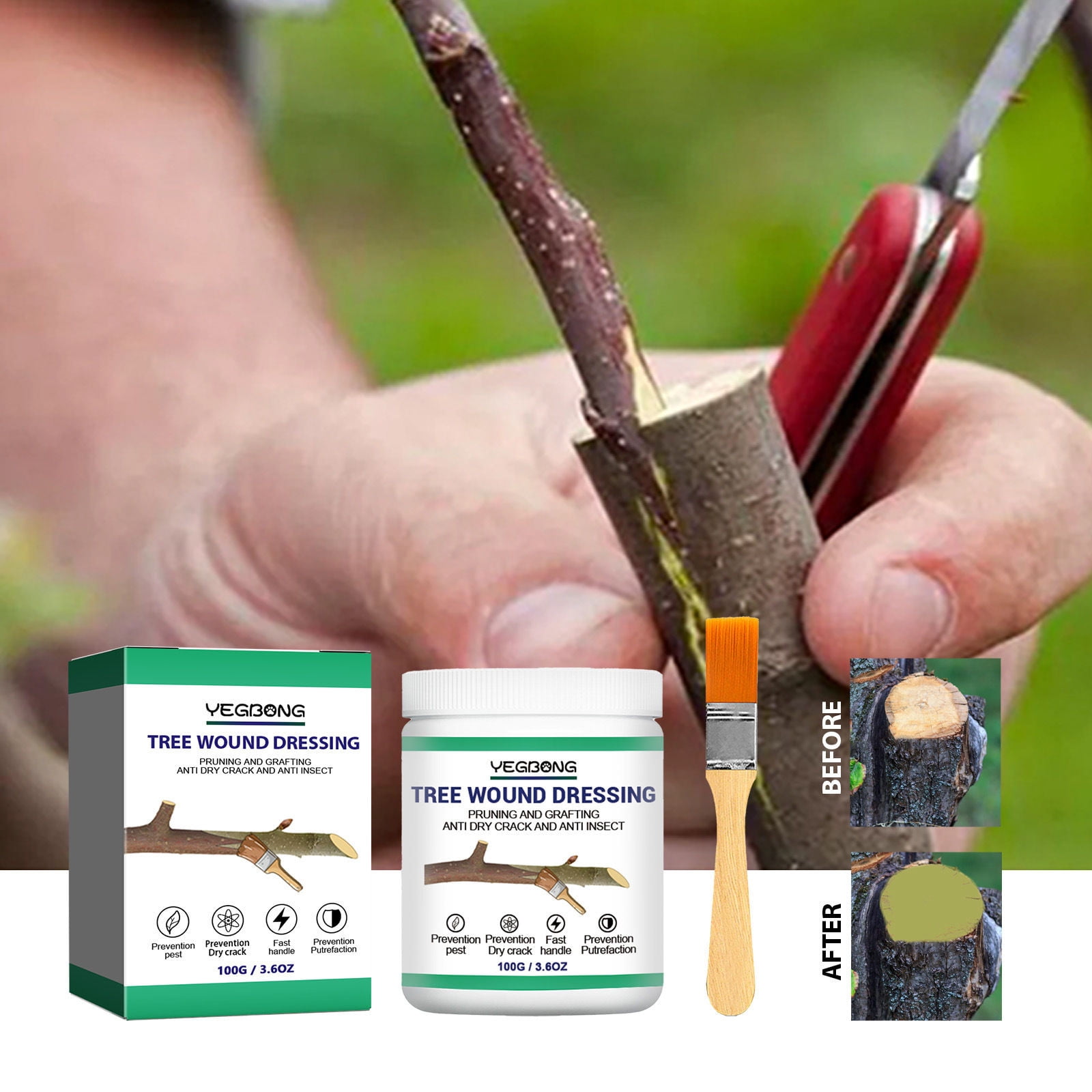 Large Tree Wound Healer Applicator, Tree Paste Paint, Stainless Steel ...