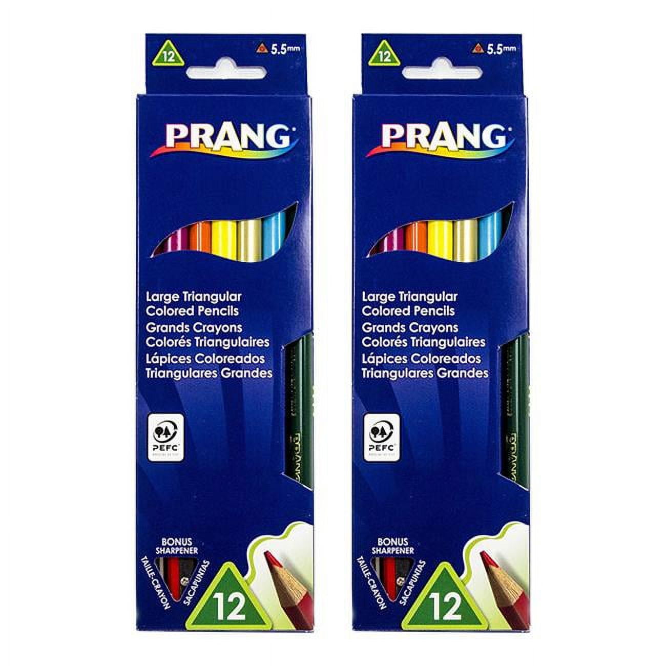 Large Triangular Colored Pencils - Pack of 2 - Walmart.com