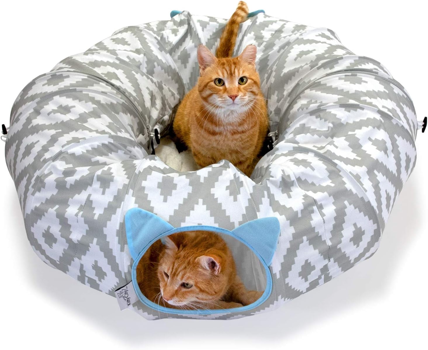 Large Tunnel Bed, 2-in-1 Zip-Together Play Tunnel & Plush Nap Bed, Pop ...