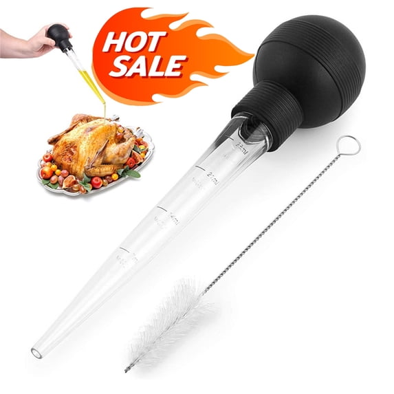 Large Turkey Baster Kit - Easy to Use, Clean, Dishwasher Safe - Flavor ...