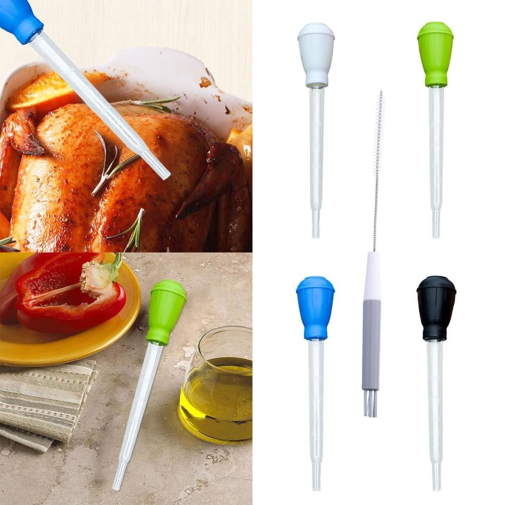 Large Turkey Baster with Cleaning Brush - Baster Tool for Cooking ...