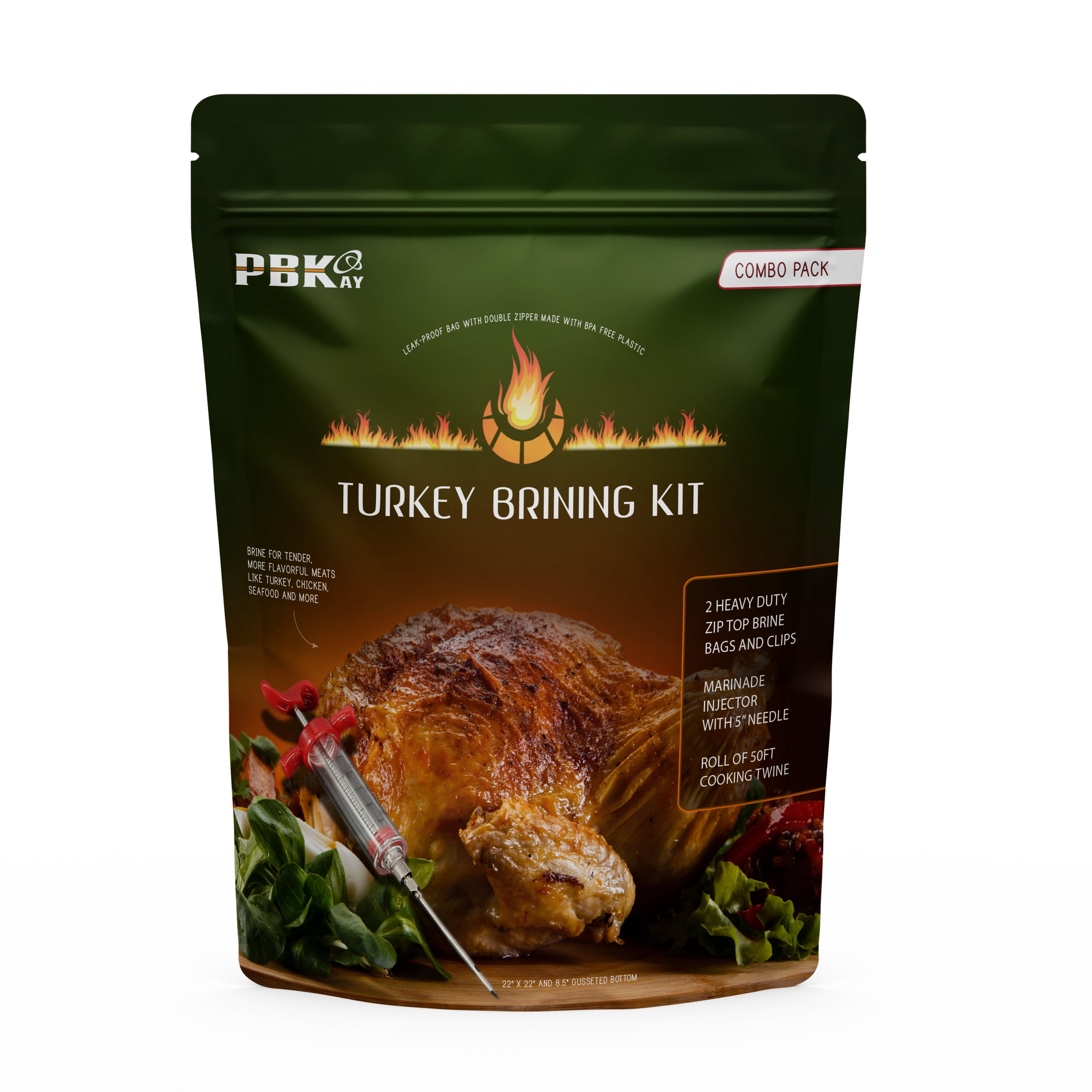 Large Turkey Brine Bags, - Marinade Injector - Roll cooking Twine - XL ...