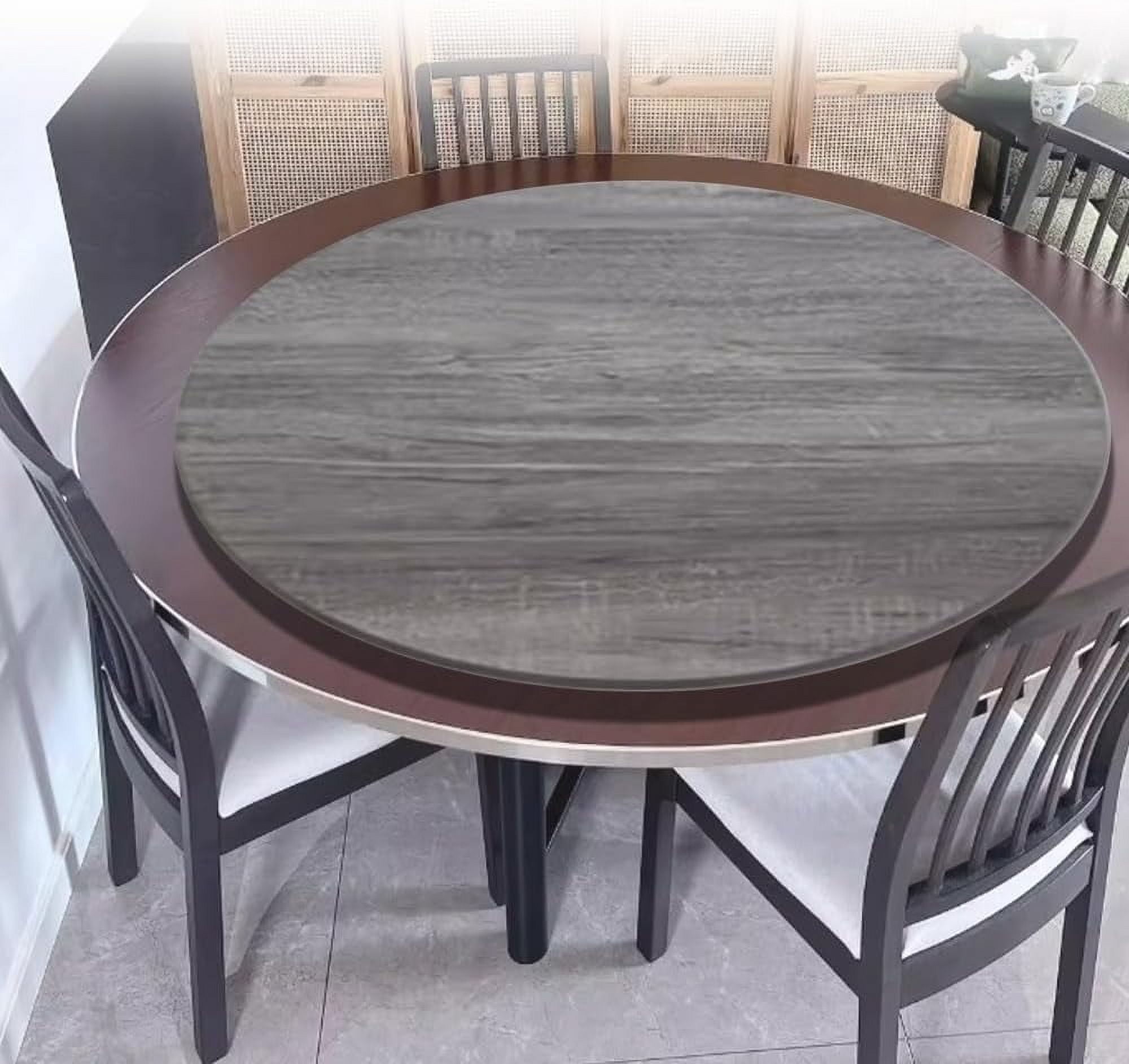 Large Turntable Solid Wood Rotating Tray 20 24 30 36 40in Lazy Susan for Dining Table Tabletop ...