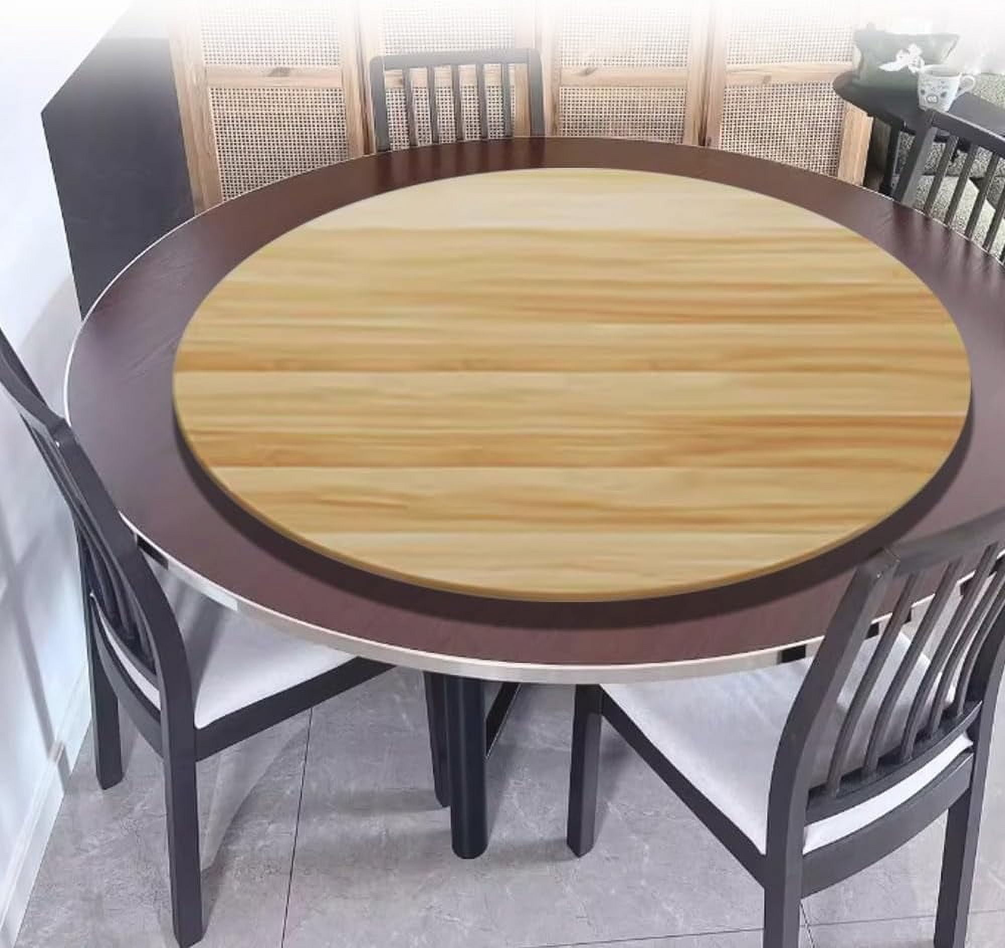 Large Turntable Solid Wood Rotating Tray 20 24 30 36 40in Lazy Susan ...