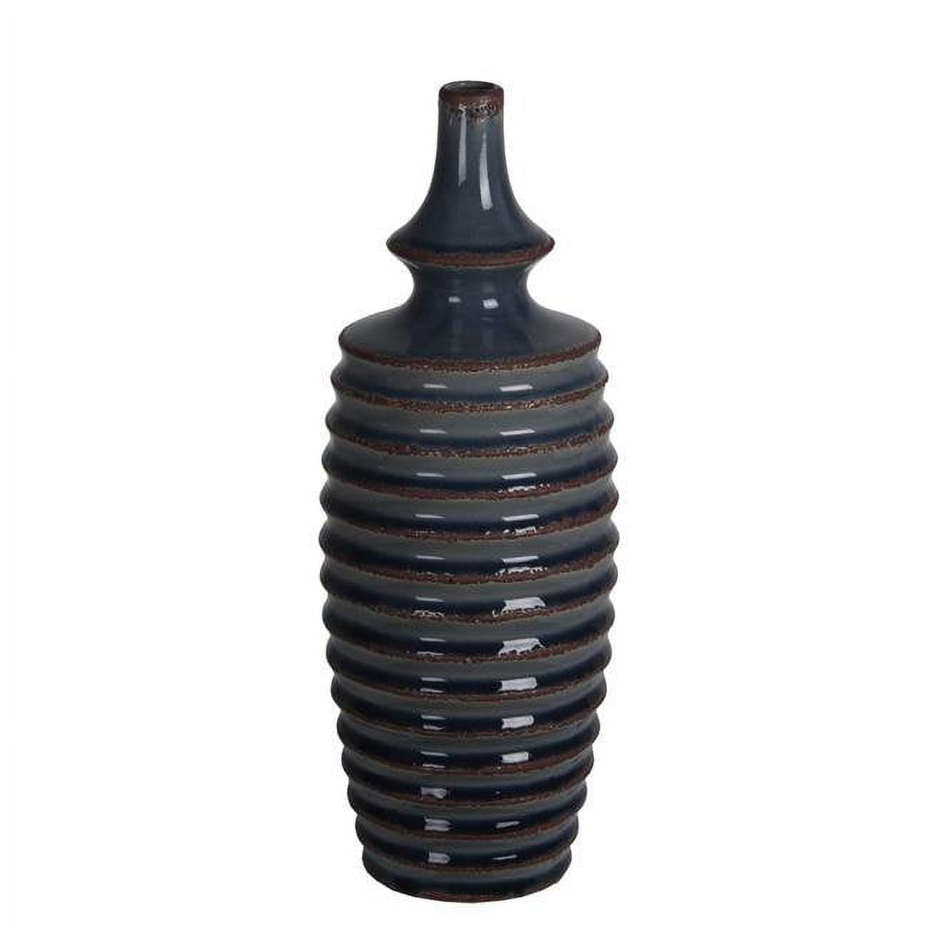 Privilege Contemporary Ceramic vase With Gray Finish 26040 - Walmart.com