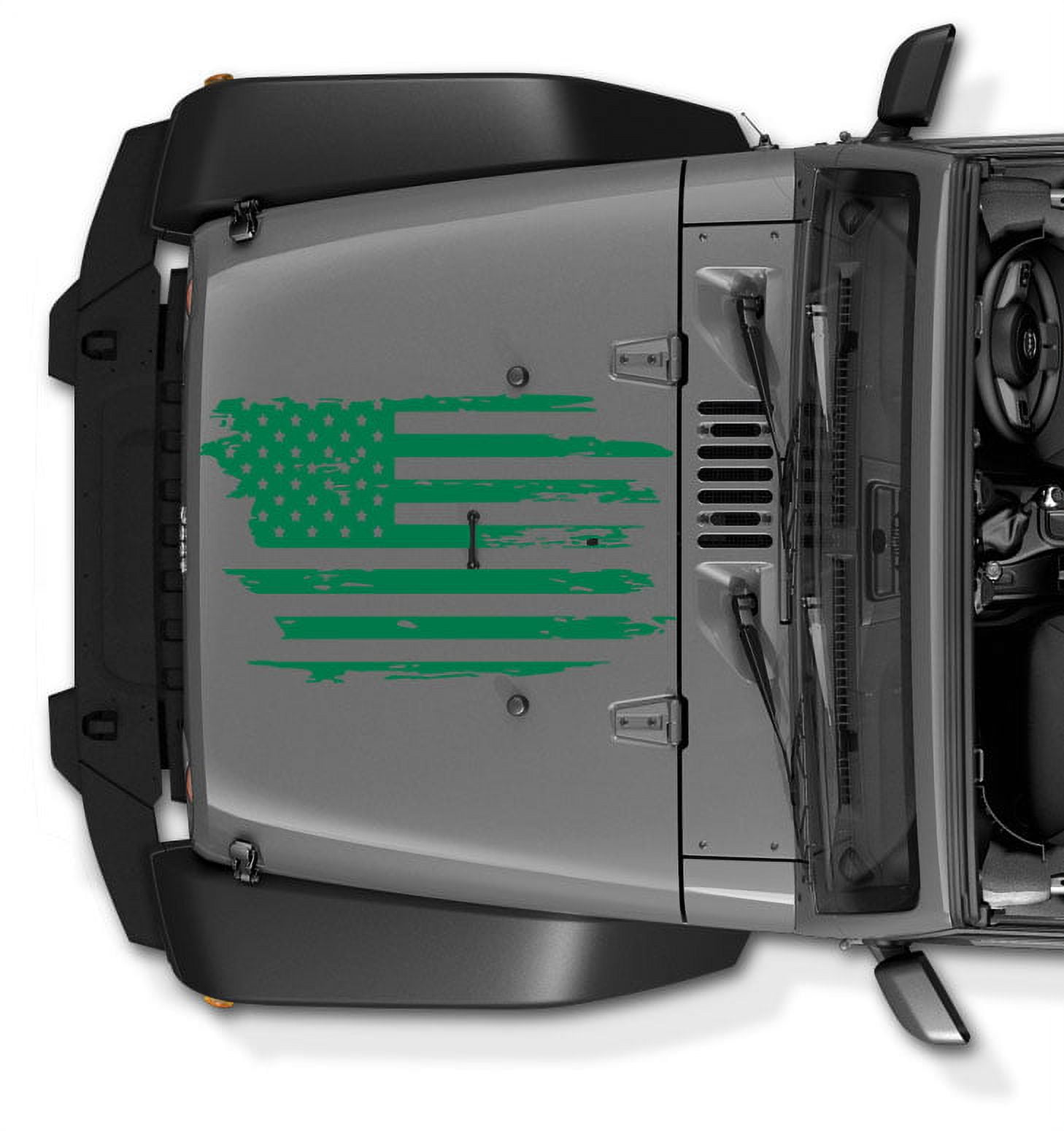 Large USA American Flag Hood VINYL decal for Jeep, Truck and others ...