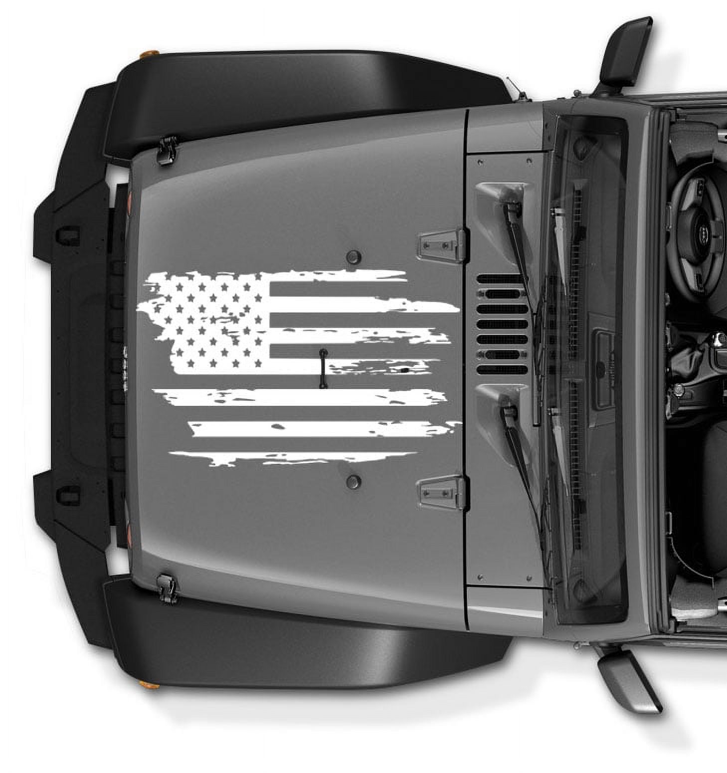 Large USA American Flag Hood VINYL decal for Jeep, Truck and others ...