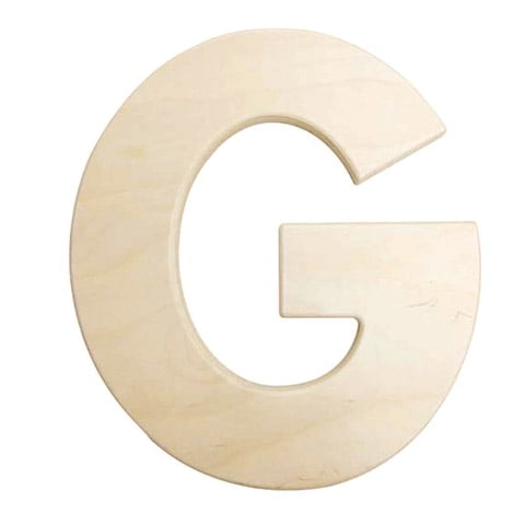 Large Unfinished Wood Letter: G - 12 inches - Walmart.com