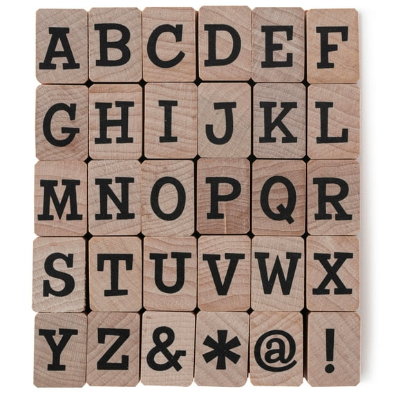 Large Uppercase Alphabet Wood Stamp Set by Recollections - Woods Stamps ...
