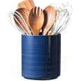 Large Utensil Holder for Kitchen Counter, 7.3” Ceramic Cooking Utensil ...