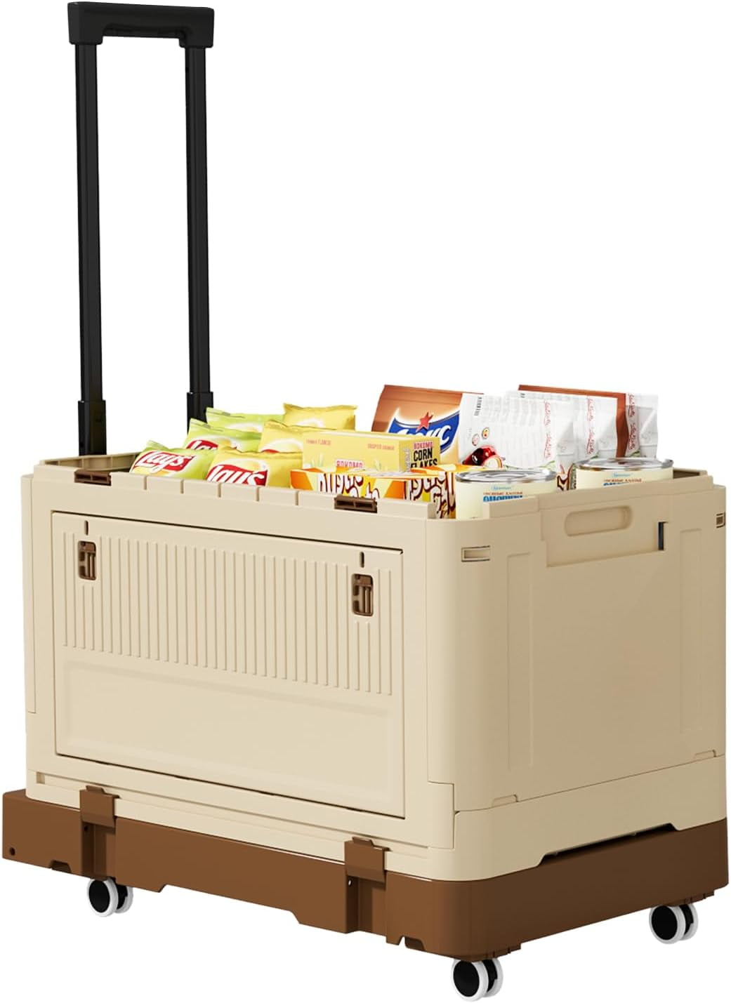 Large Utility Cart, Portable Rolling Crate with 132 lbs Capacity ...