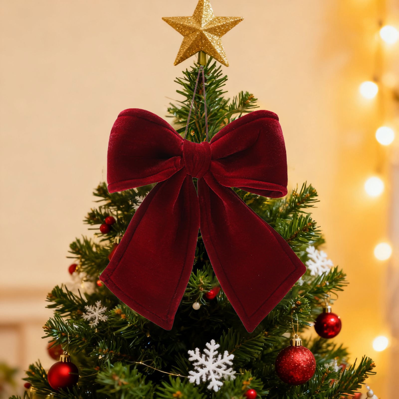 Large Velvet Bow under $5! Yannianjz Large Velvet Christmas Bow, Big ...