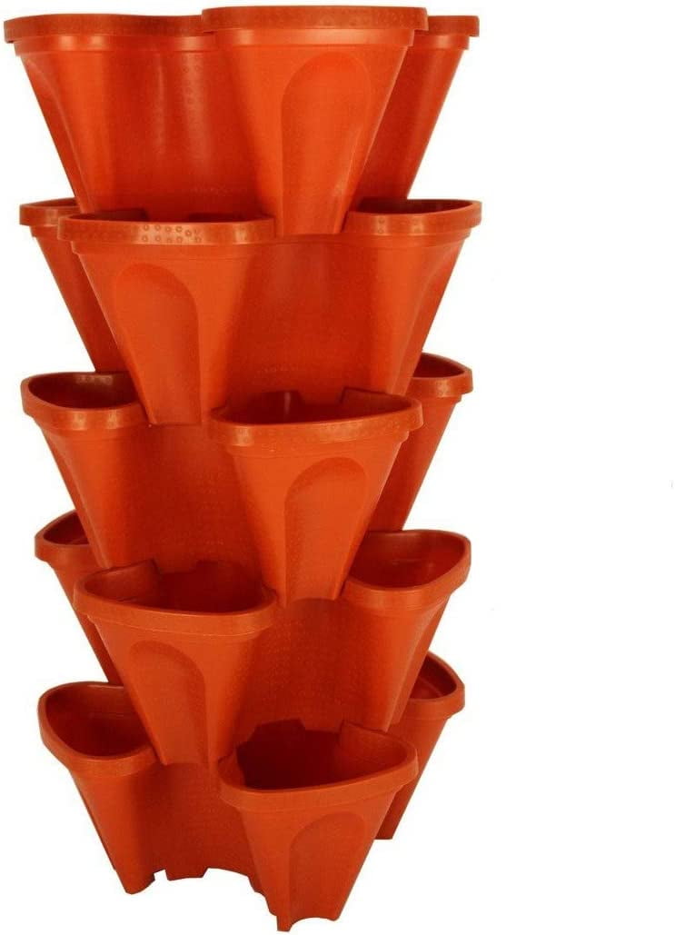 Large Vertical Gardening Stackable Planters by Mr. Stacky(5) - Walmart.com