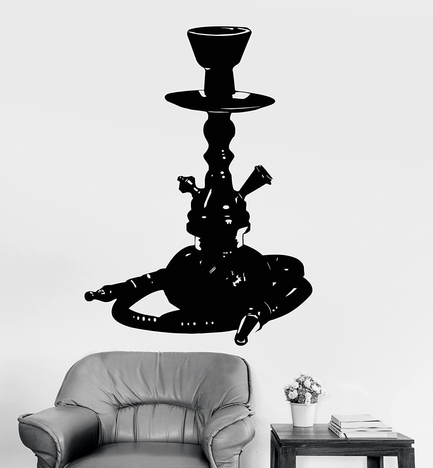 Large Vinyl Wall Decal Hookah Smoke Shisha Relax Tobacco Waterpipe ...