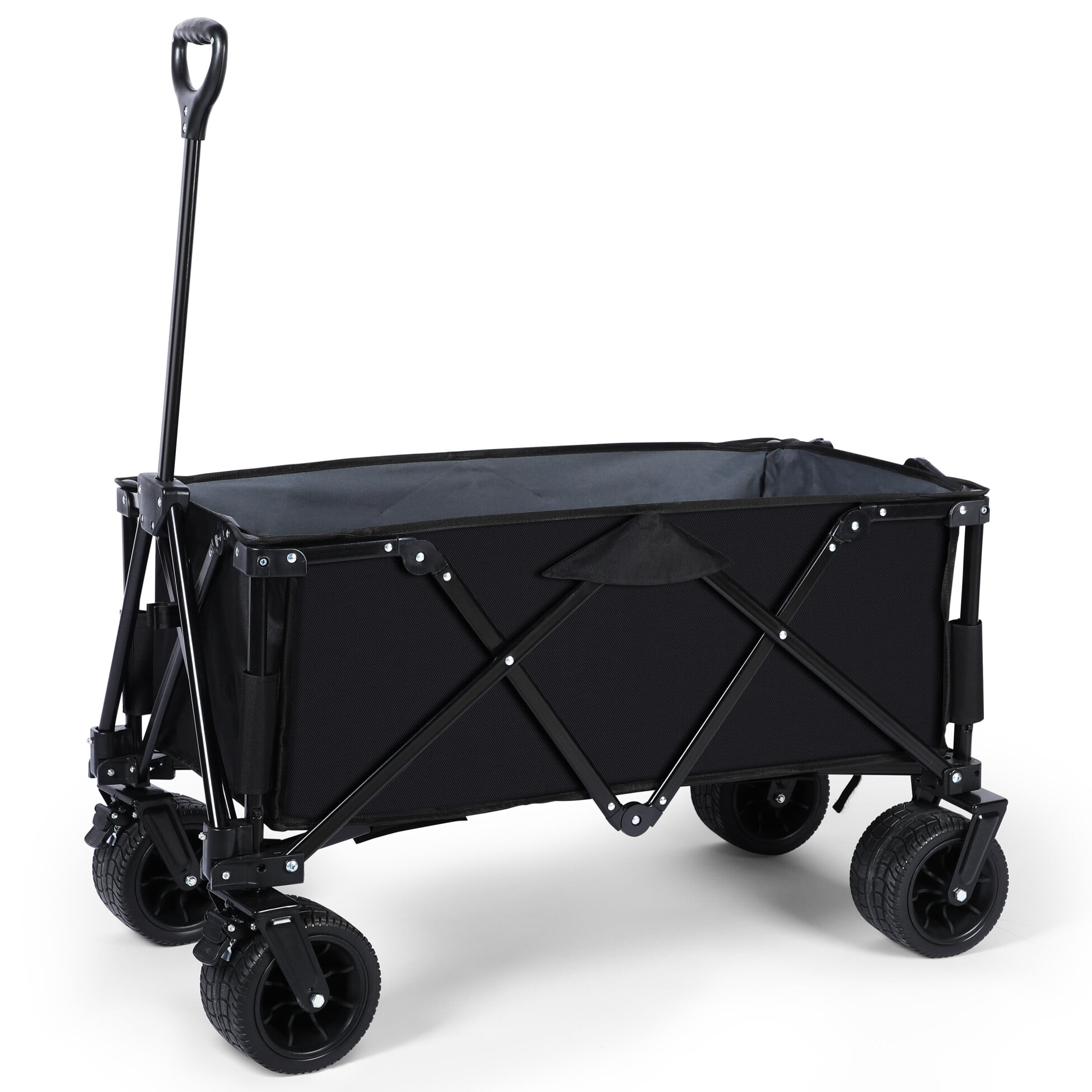 Large Wagons Carts Foldable with Adjustable Angle Handle, Collapsible ...