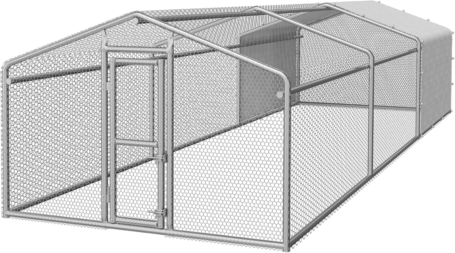 Large Metal Chicken Coop & Run for 20-30 Chickens,Heavy Duty Poultry ...