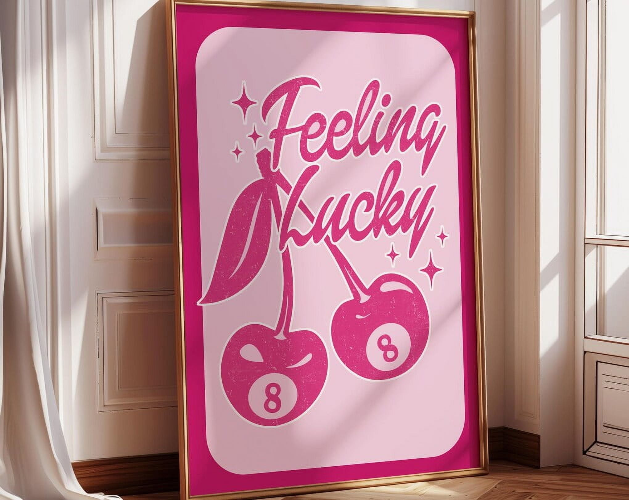 Large Wall Art Trendy, Feeling Lucky Printable Poster, Cool Trendy Wall ...