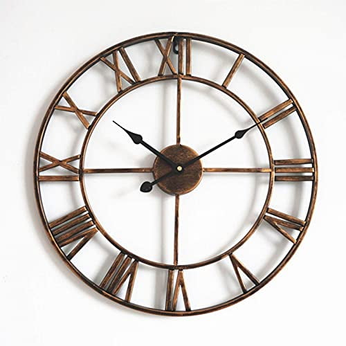 Large Wall Clock, 16 Inch Wall Clock Silent Non Ticking Roman Numeral ...
