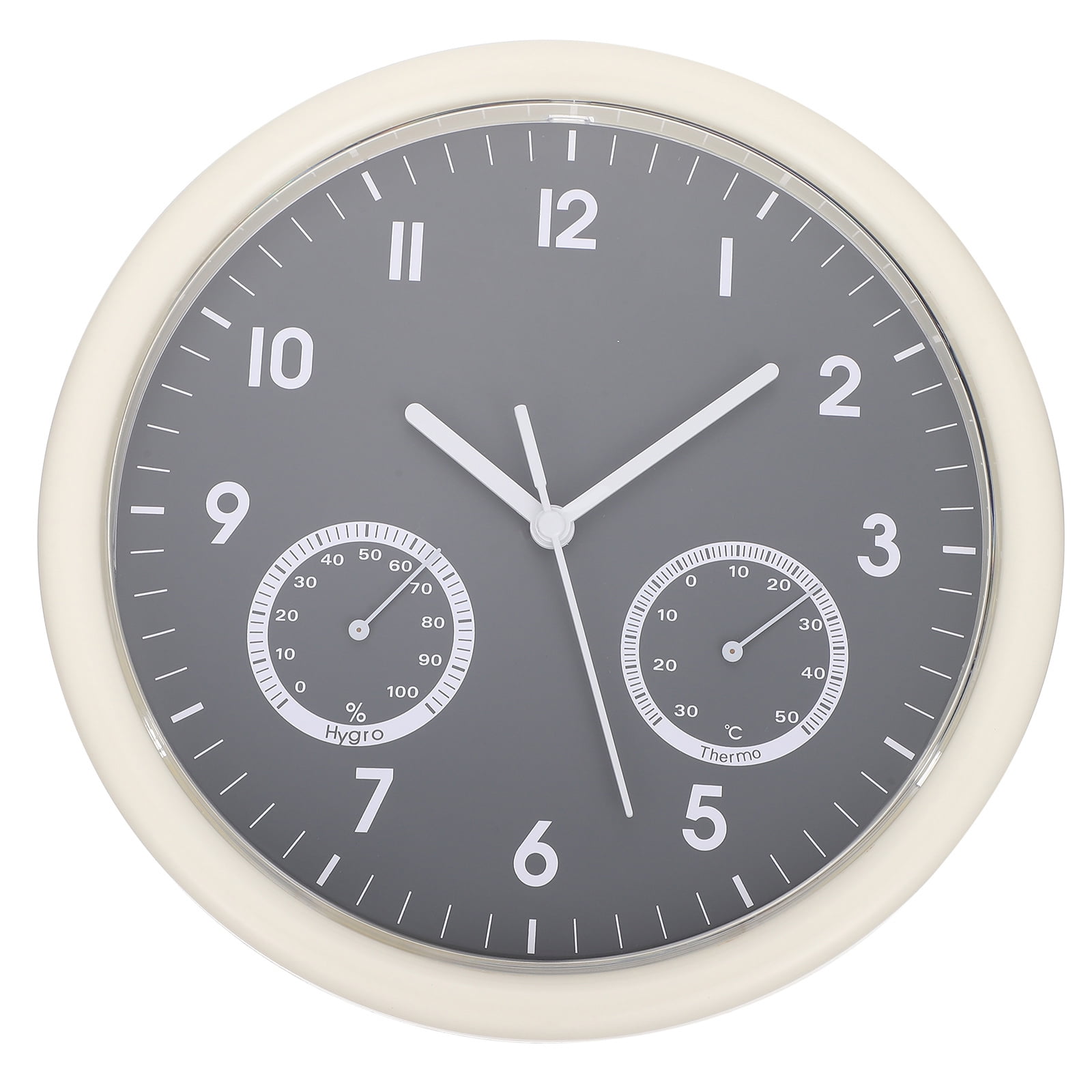 Large Wall Clock Modern Temperature and Humidity Meter Hygrometer ...