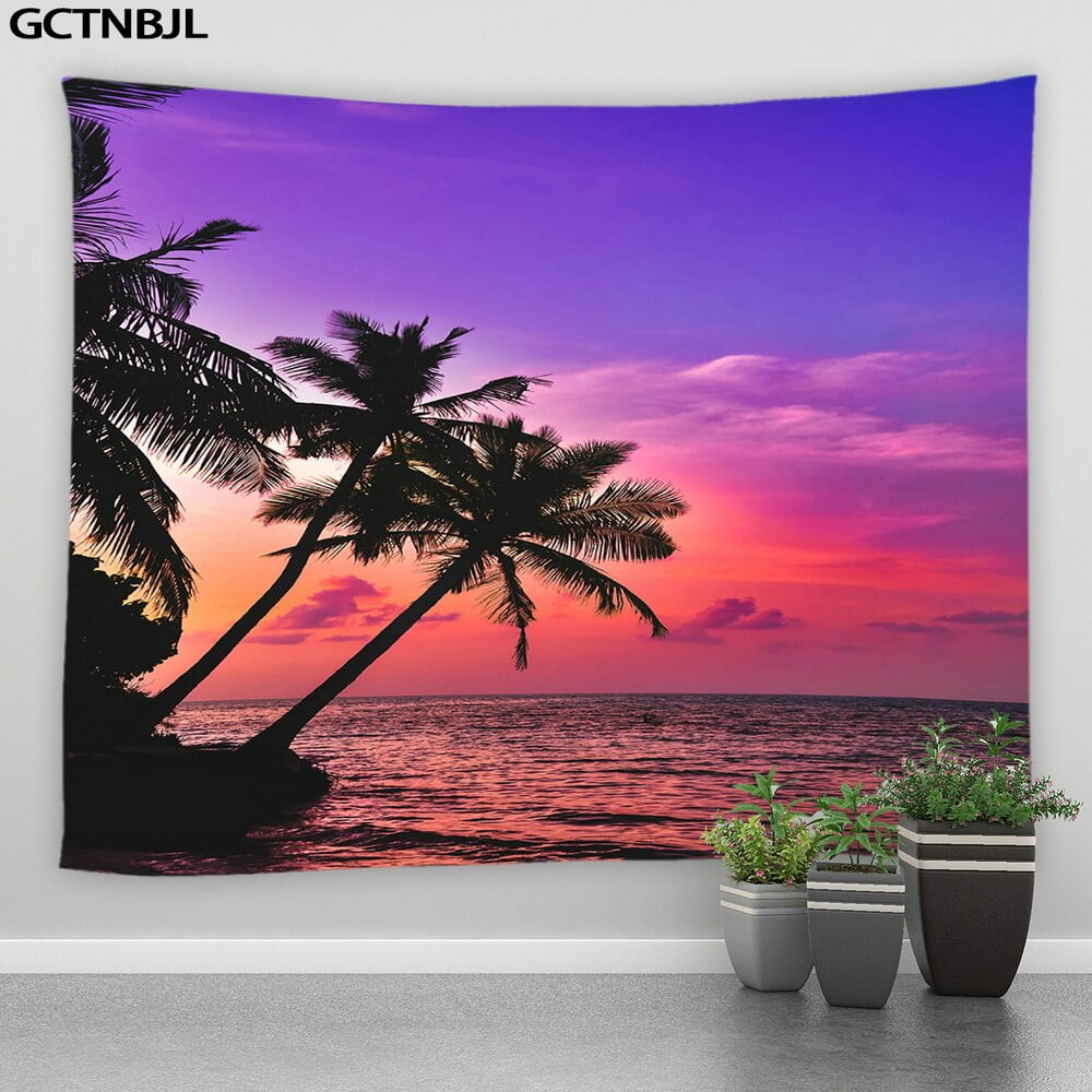 Large Wall Hanging Tapestry Sunlight Beach Ocean Scenery Tapestries ...