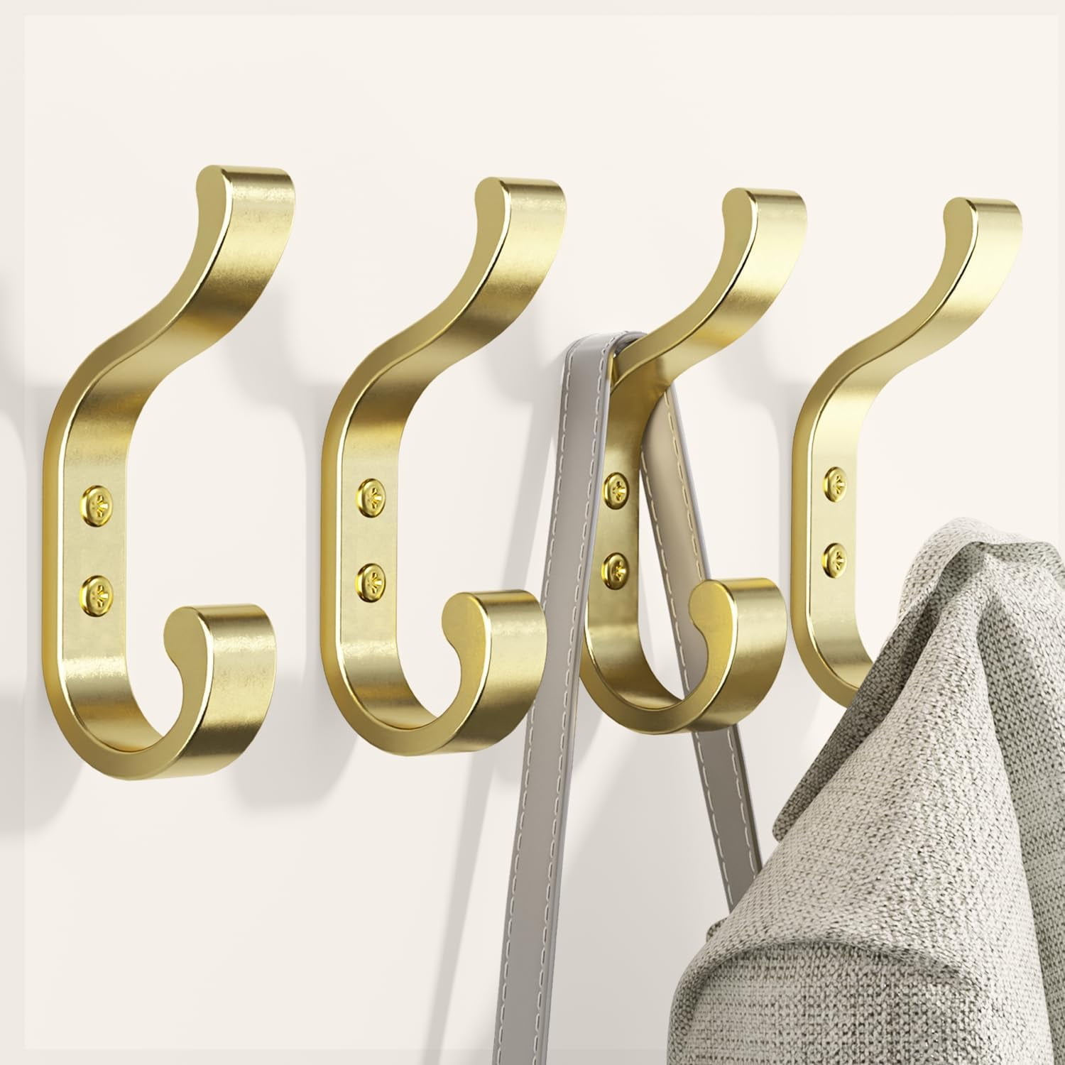 Large Wall Hooks for Hanging Coats: Heavy Duty Wall-Mount Hanger (Hold ...