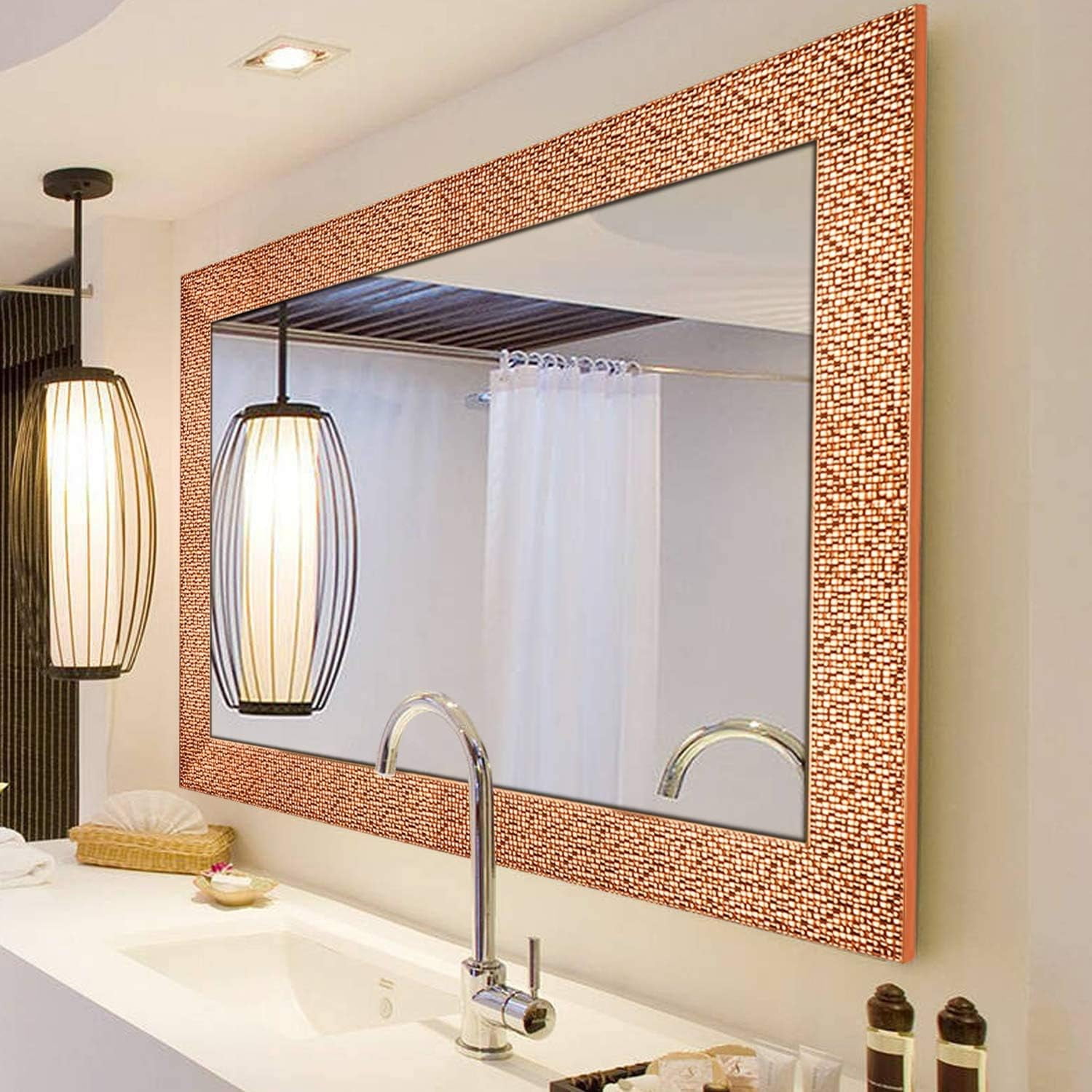 Large Wall Mirror for Bathroom, Bedroom, Living Room Hanging Horizontal ...