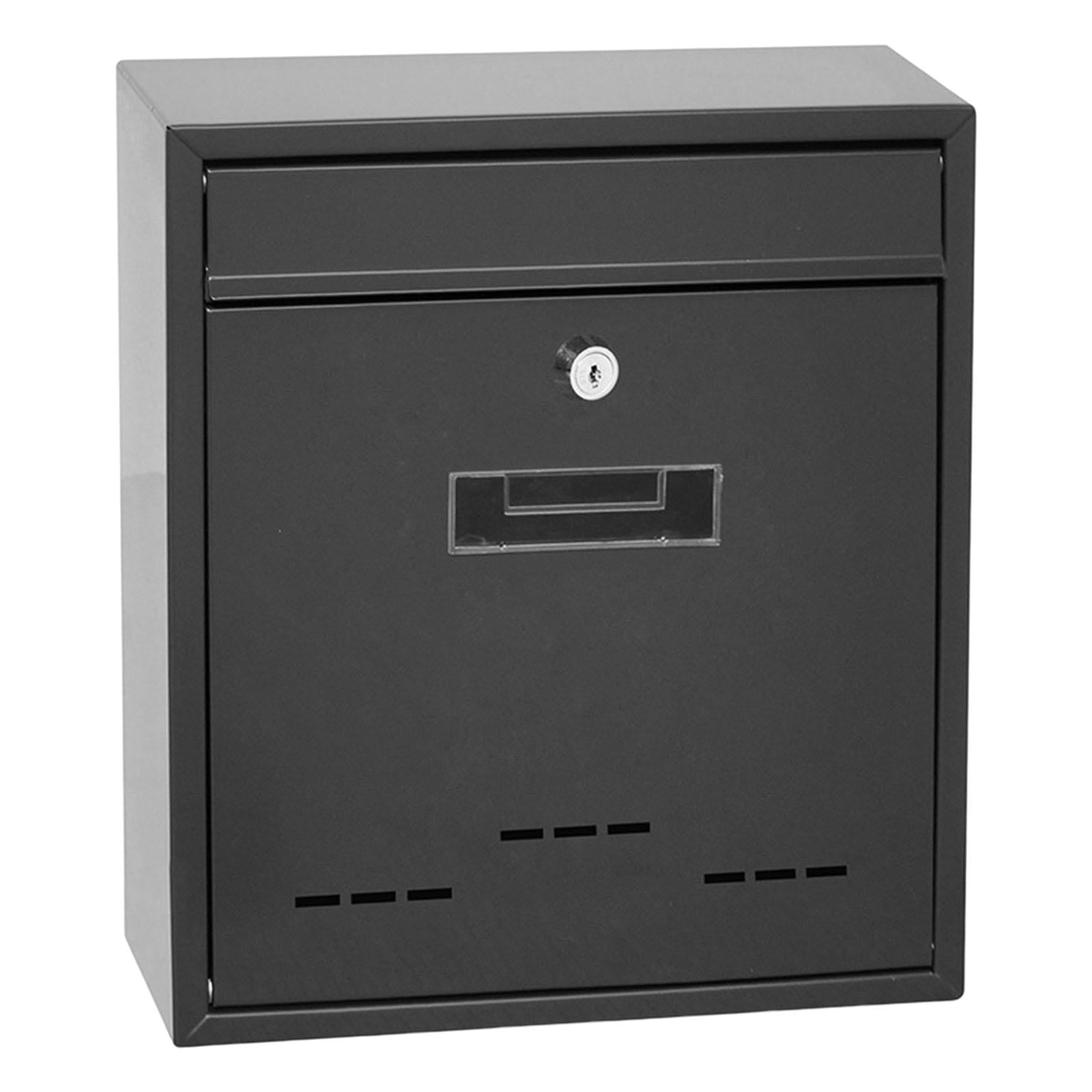 Large Wall Mount Mailbox Lockable Mail Box Metal Letterbox for Gate ...