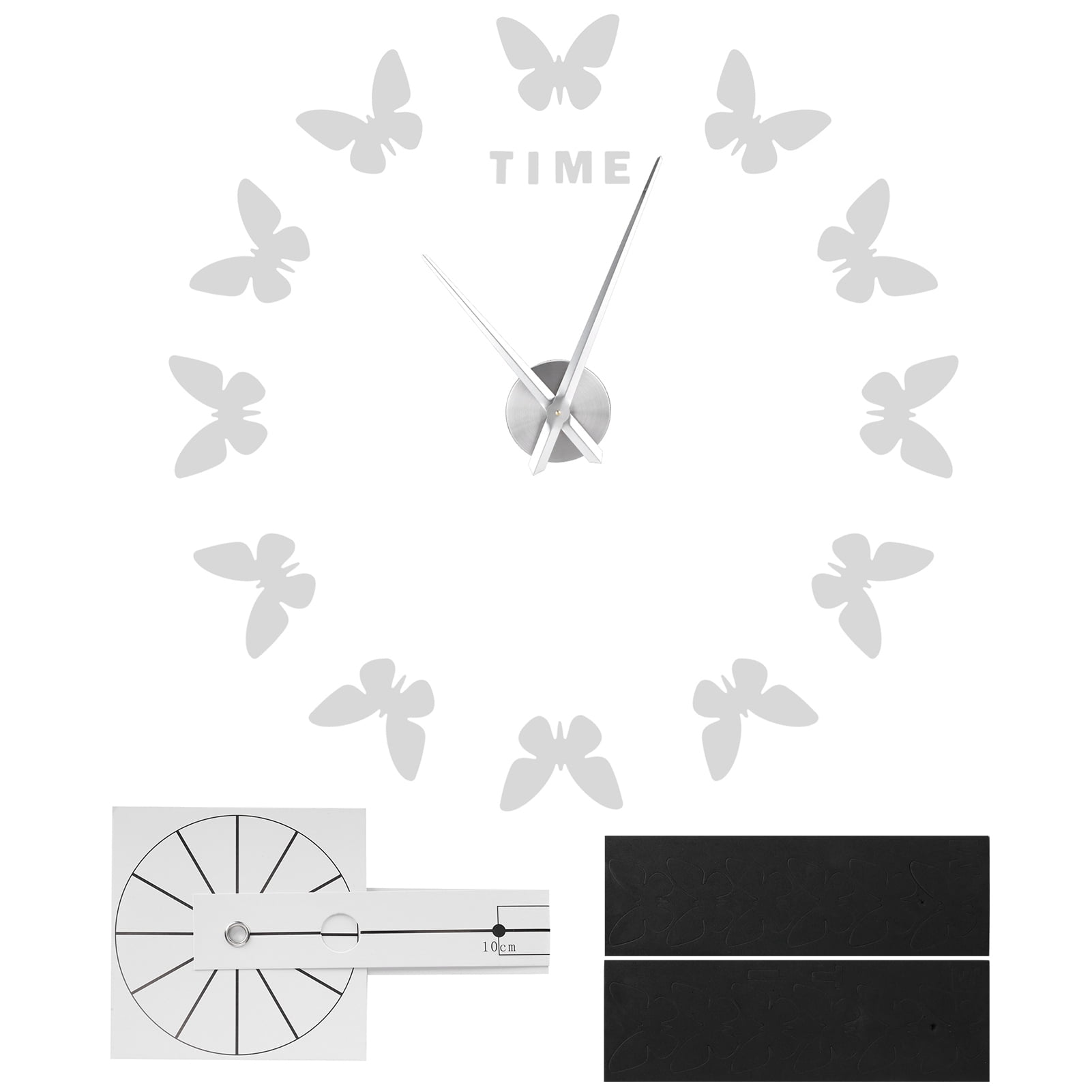 Large Wall Sticker Clock Butterfly Shape Innovation DIY Modern Art ...