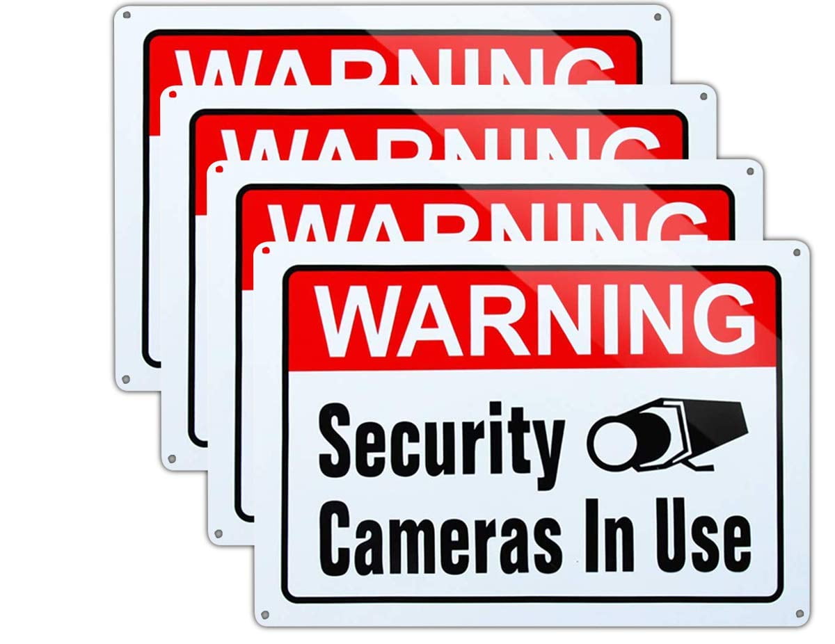 Large Warning Video Surveillance in Use Sign,Security Cameras in use ...