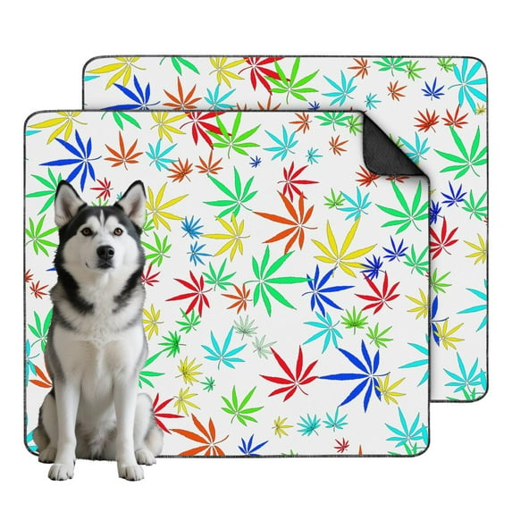 Large Washable Potty Pads for Dogs with Floral Themes, Reusable Non ...