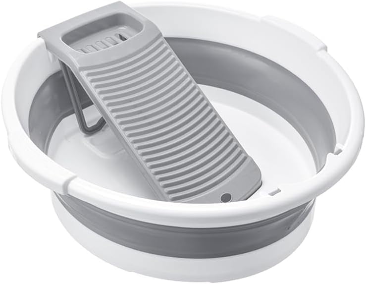 Large Washboard Basin for Hand Washing Clothes,Collapsible Basin for ...