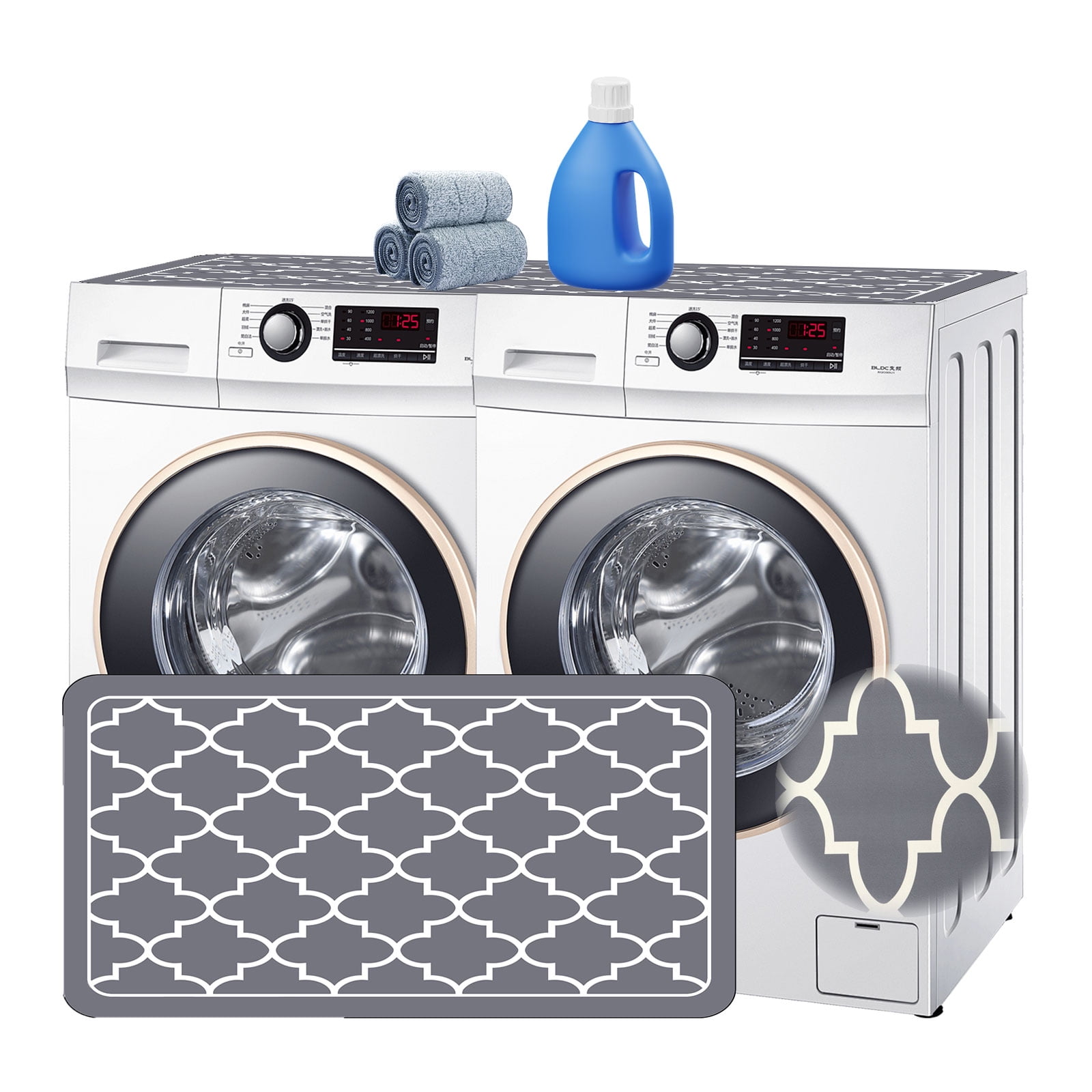 Large Washer and Dryer Covers 54" x 27.5" Washing Machine Top Cover ...