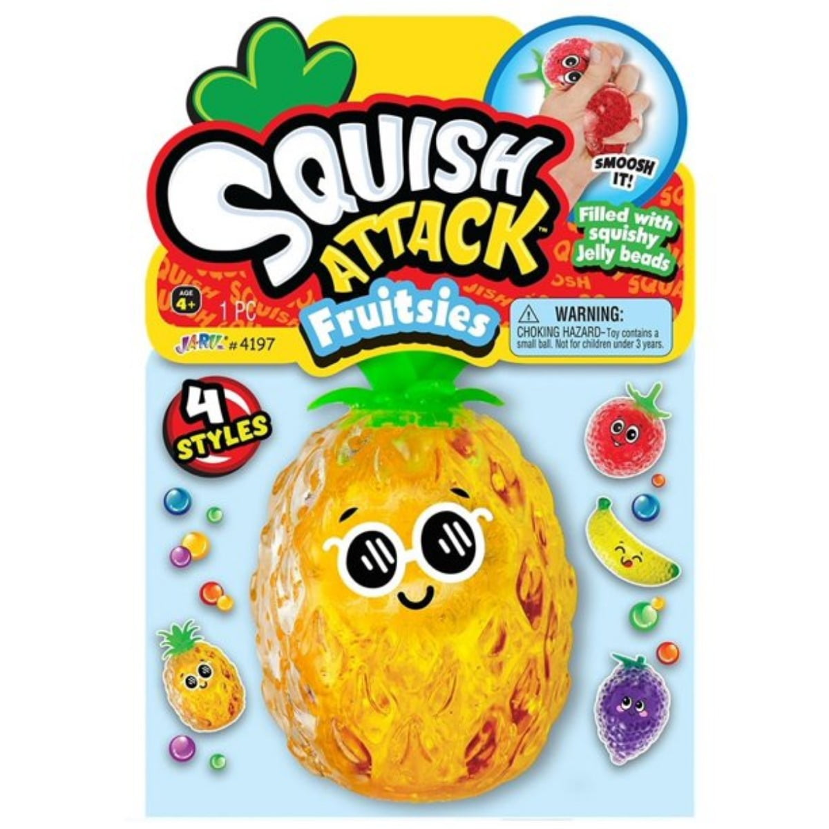 Large Water Beads Fruit Squeeze Ball (1 Toy Assorted) Squishy Fidget ...