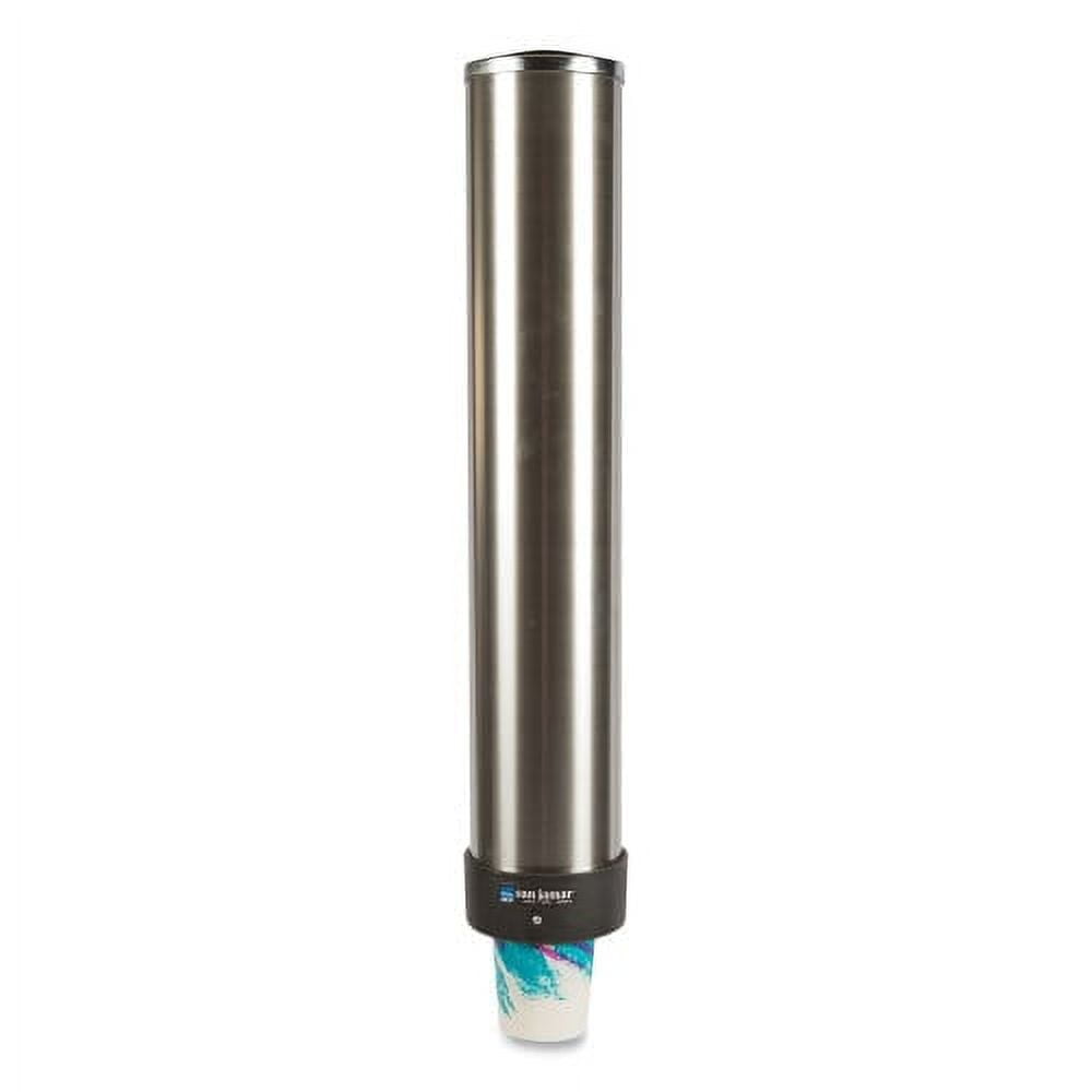 Large Water Cup Dispenser w/Removable Cap Wall Mounted, Stainless Steel ...