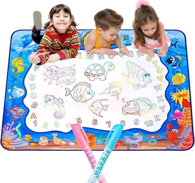 Large Water Doodle Mat for Toddlers, Magical Colourful, 39″×31″ Mess ...