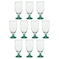 Toscana's Elegant 20 Oz Large Water Goblet Glasses Set of 10, Green ...