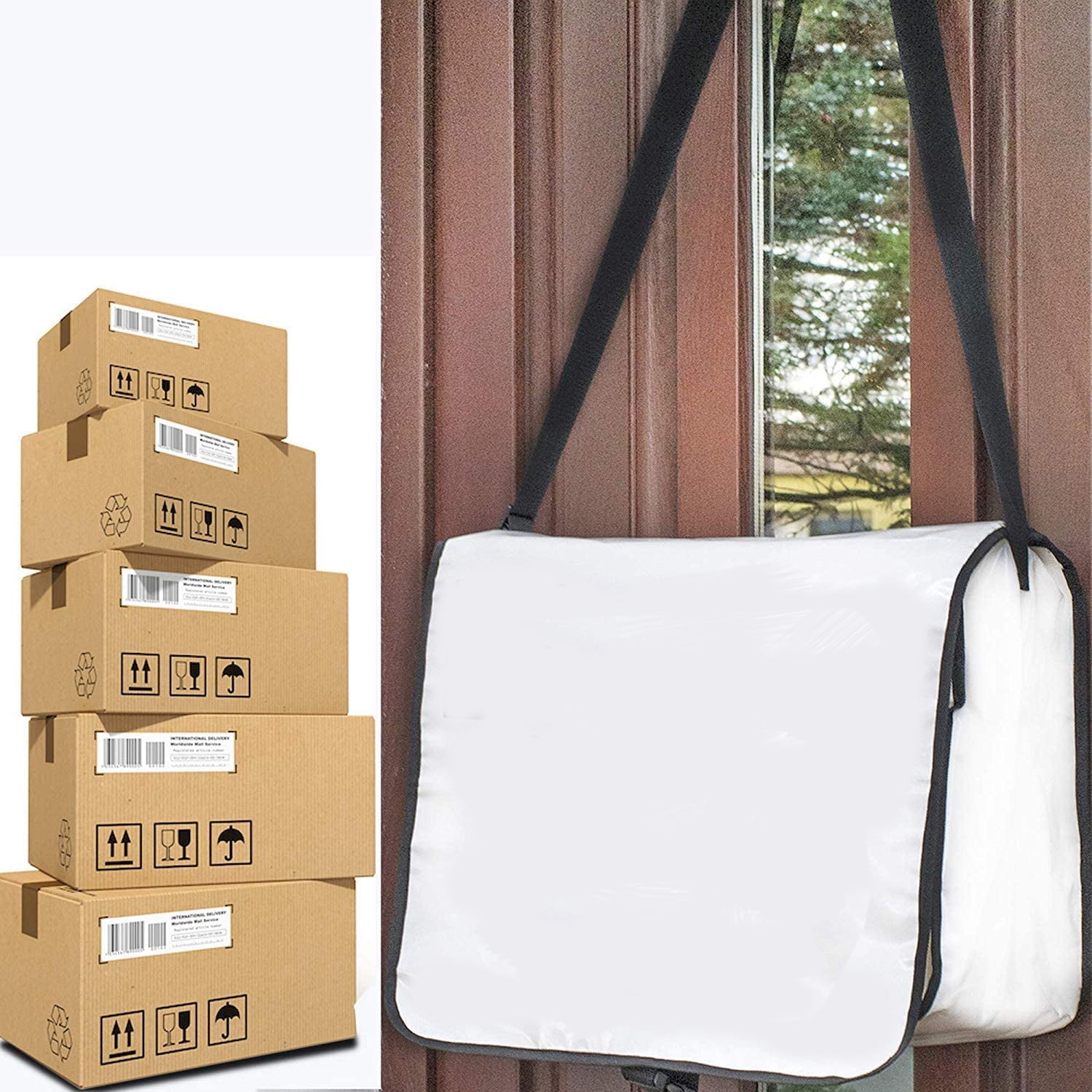 Large Waterproof Grocery Shopping Package w/Shoulder Pad Delivery Pouch ...