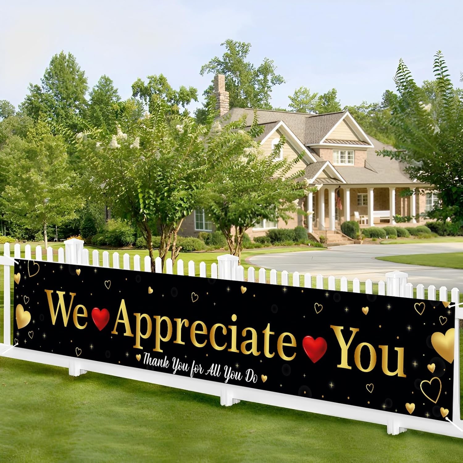 Large We Appreciate You Banner, Thank You Banner for Employee Teacher ...