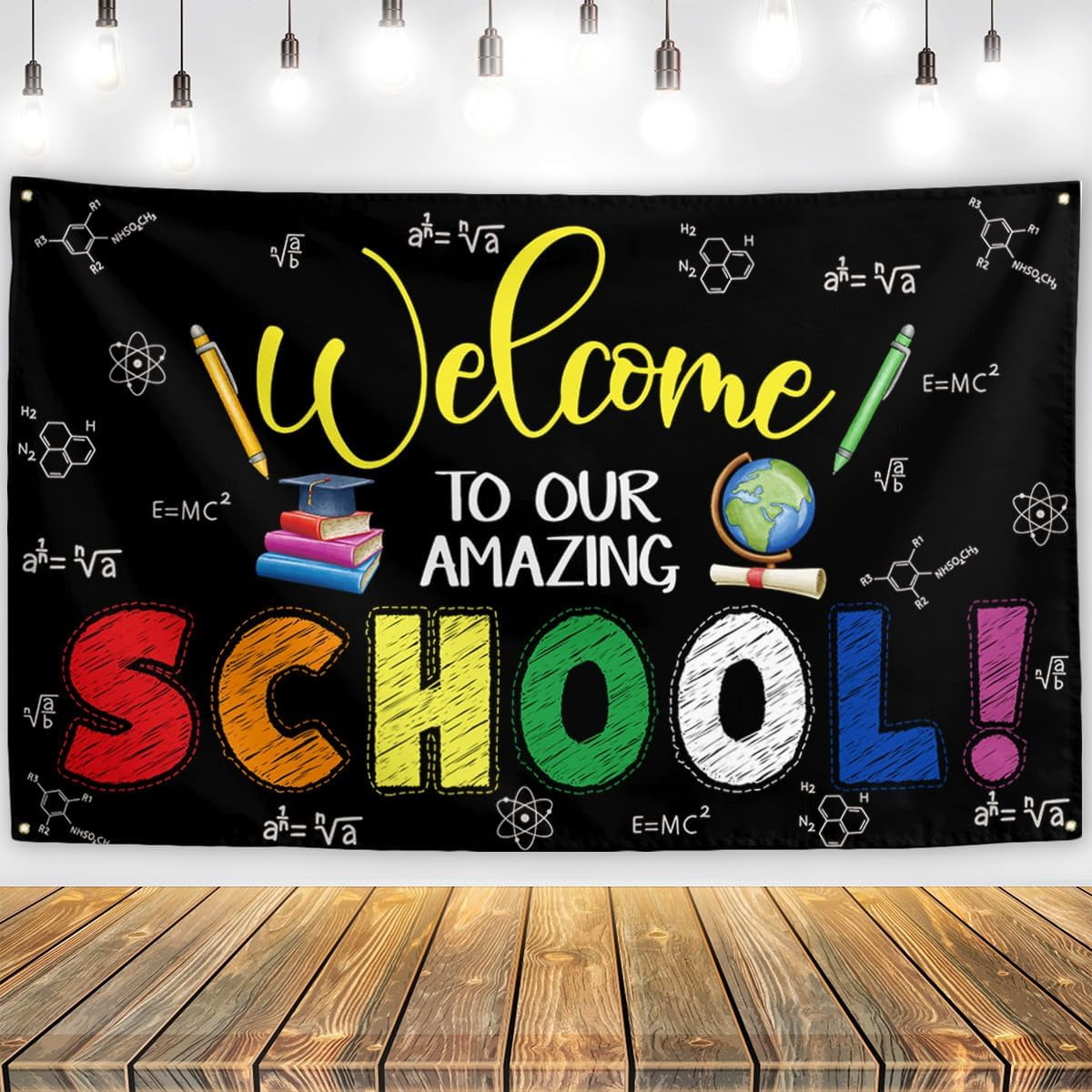 Large Welcome Back To School Backdrop Banner 6x4ft, Back To School ...
