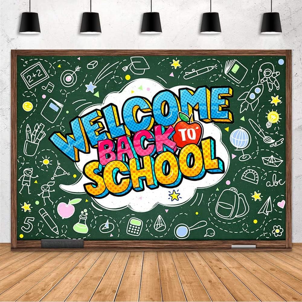 Large Welcome Back To School Backdrop Banner 6x4ft, Back To School ...